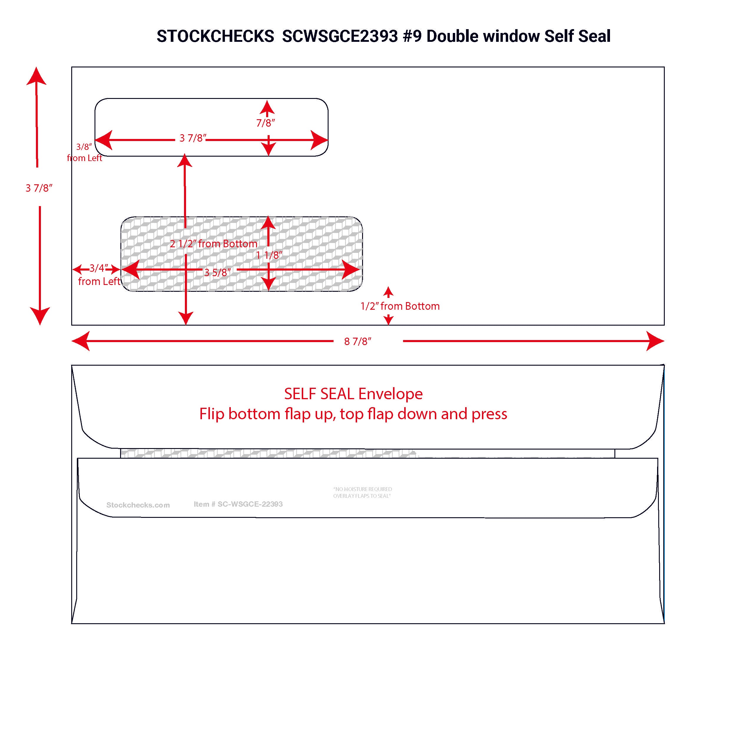 #10 Double Window Envelopes – StockChecks, Inc.