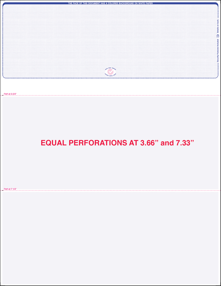 Equal Perforated Checks – StockChecks, Inc.