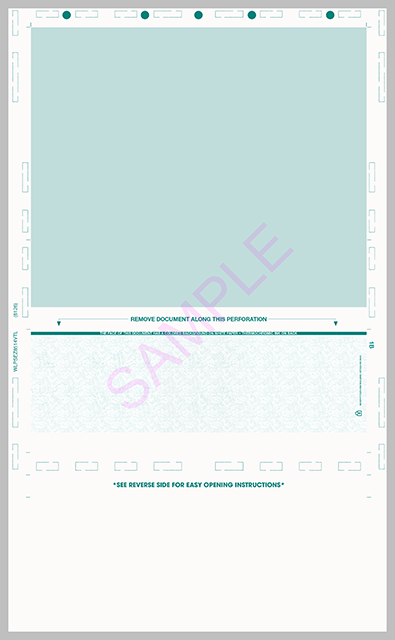 Legal 14" Eccentric Z-Fold Blank Check - Teal (WLPSEZSTK14VTL ...