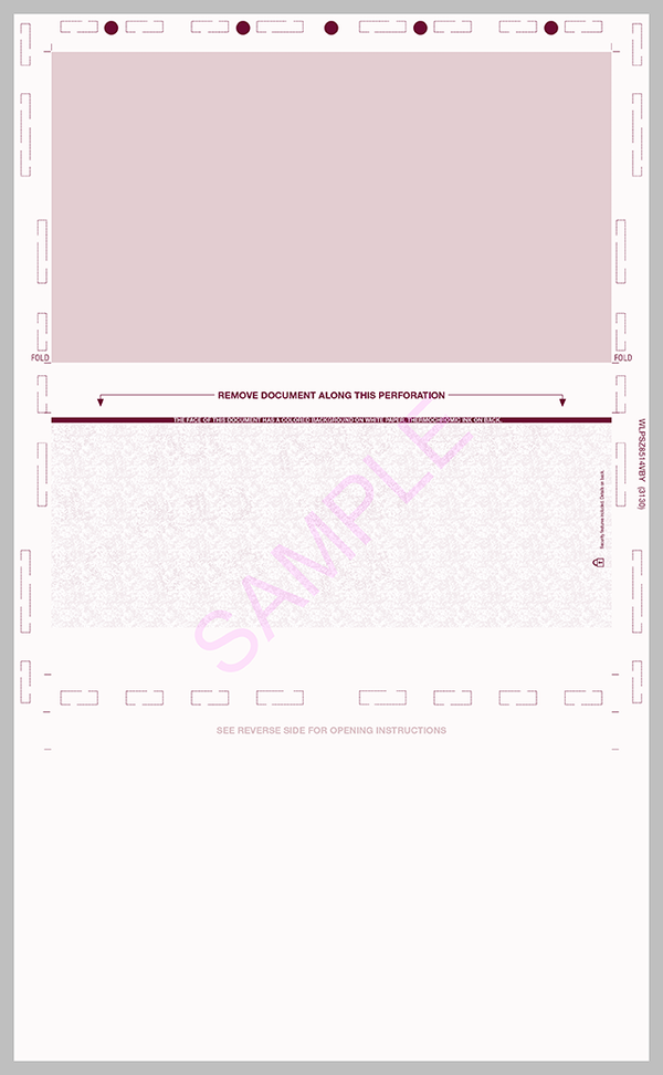 Legal 14" Z-Fold Blank Check - Burgundy (WLPSZSTK14VBY) – StockChecks, Inc.