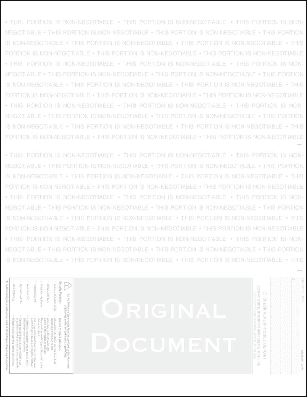 ADP© Compatible Checks in Blue/Purple/Blue Void Bottom Position - WLST ...