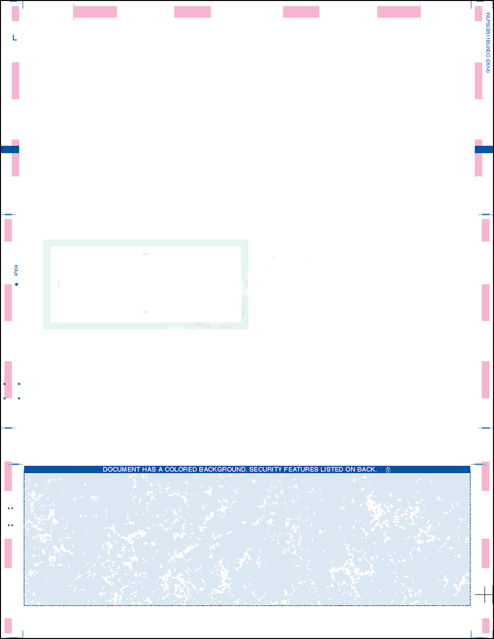 Letter 11" C-Fold Blank Forms with One Blockout and Window - Blue (WLP ...